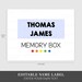 Full Page Memory Box Kit, Memory Box Labels Stickers, Editable PDF ...