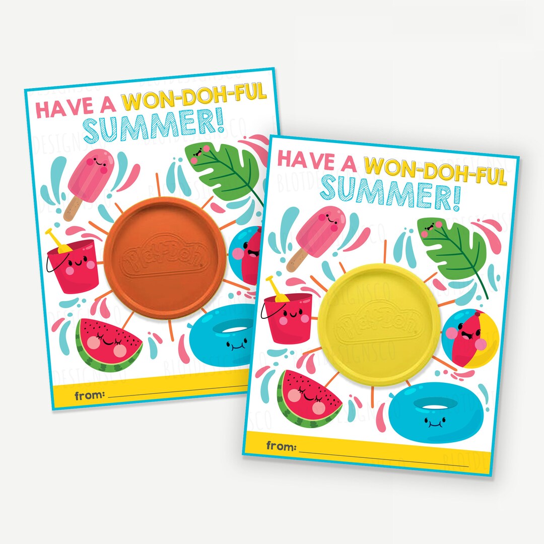 Play Doh Gift Kindergarten End of School Tags Classmate - Etsy