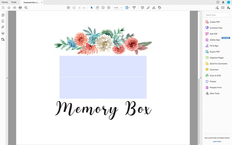 PRINTABLE Memory Box Labels Stickers Milestone Tote Labels | Etsy