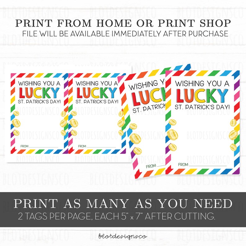 Printable St. Patrick's Day Lottery Ticket, Thanks a Lotto Scratch off ...