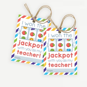 I Hit the Jackpot Scratch off Lottery Gift Tag Printable, Teacher ...