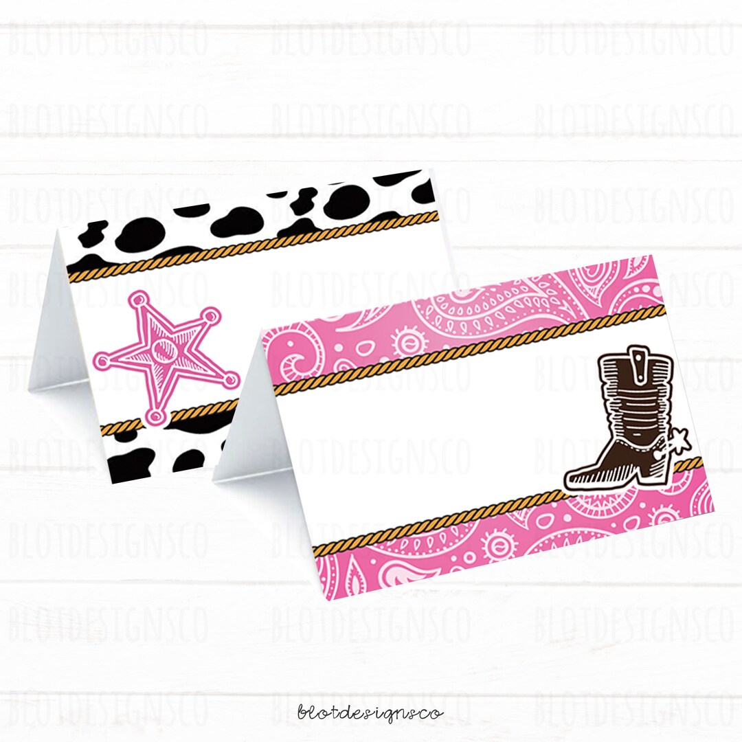 Printable Western Rodeo Cowgirl Buffet Labels, Cowgirl Food Tents ...