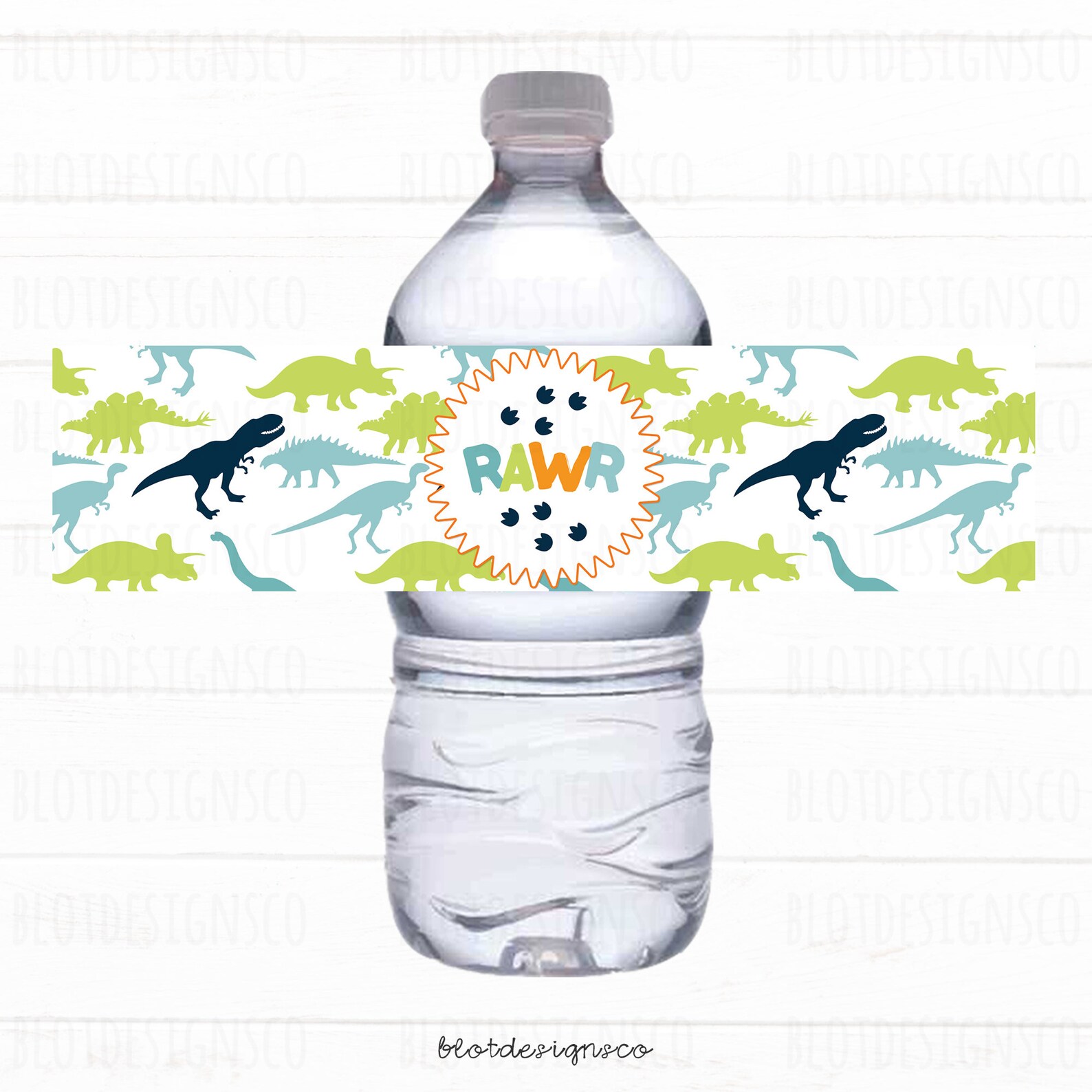 Printable Dinosaur Birthday Water Bottle Labels, Dinosaur Birthday ...