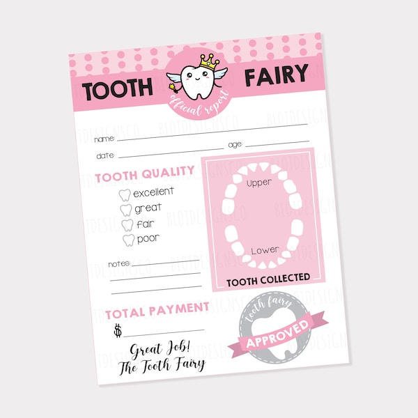 Lost Tooth Receipt - Etsy