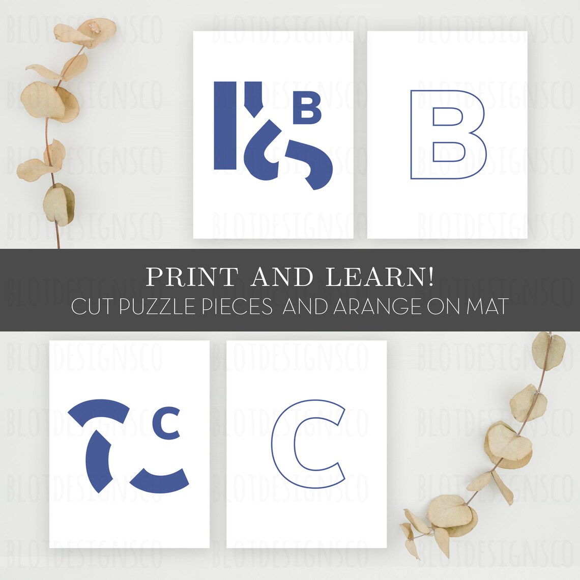 Alphabet Letter Building Puzzles Printable Preschool | Etsy