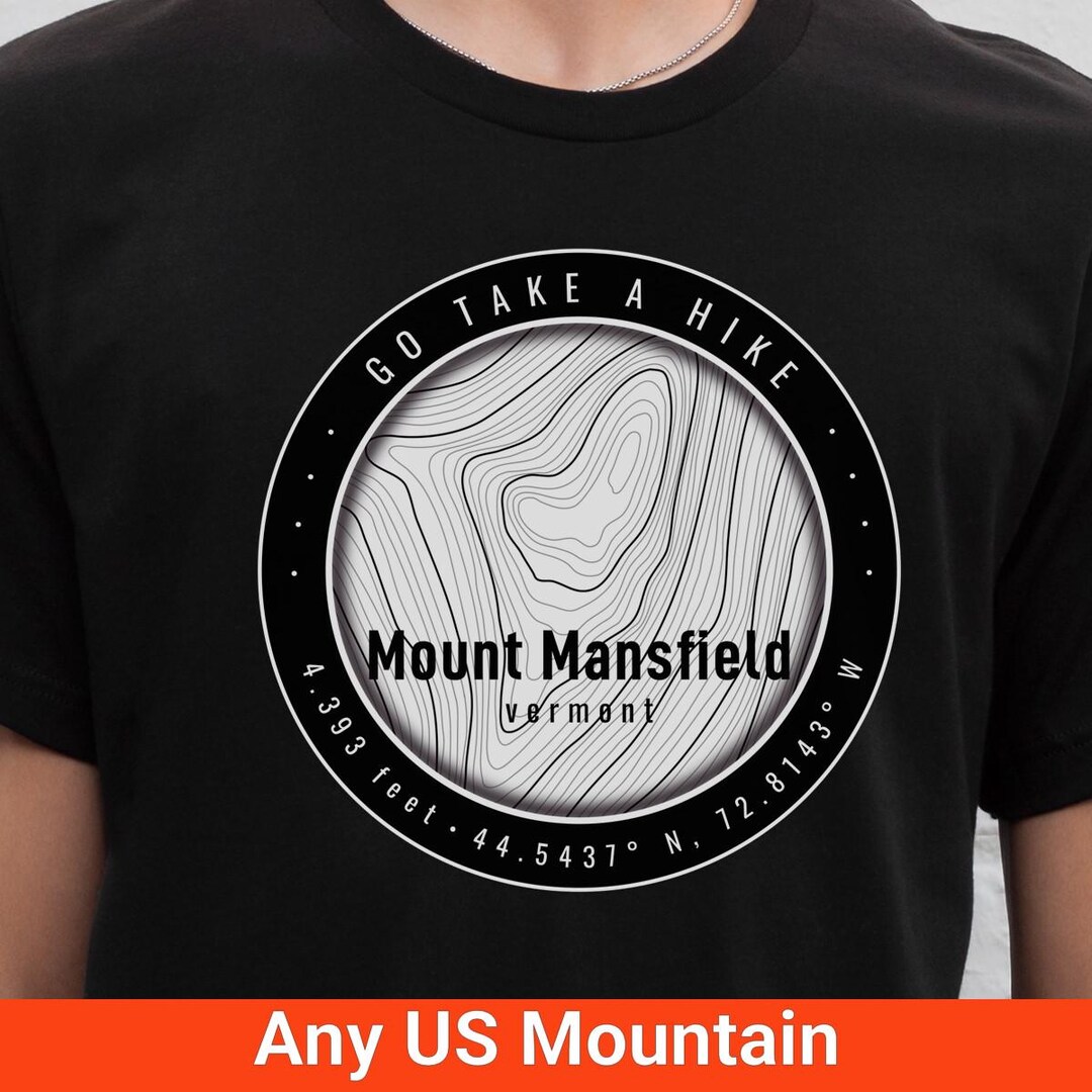 Mount Mansfield Graphic Tshirt, Hiking Gift for Nature Lovers, Outdoors ...