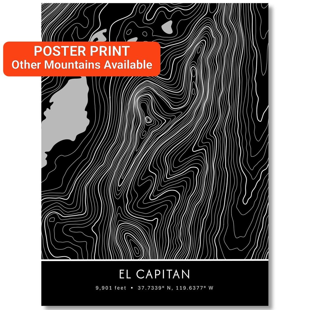 El Capitan Poster Print, Mountain Wall Décor, Gift for Housewarming ...
