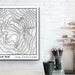 Mount Hood Topographic Map Poster, Black Lines on White Background ...