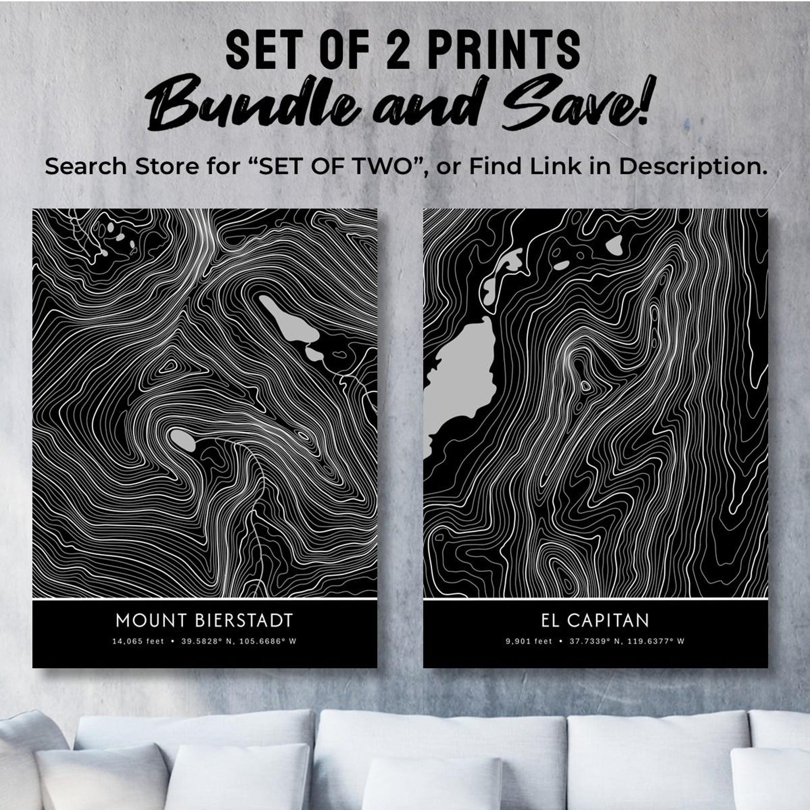 Mount Baker Topo Map, Washington Summit Topography Poster, Custom ...