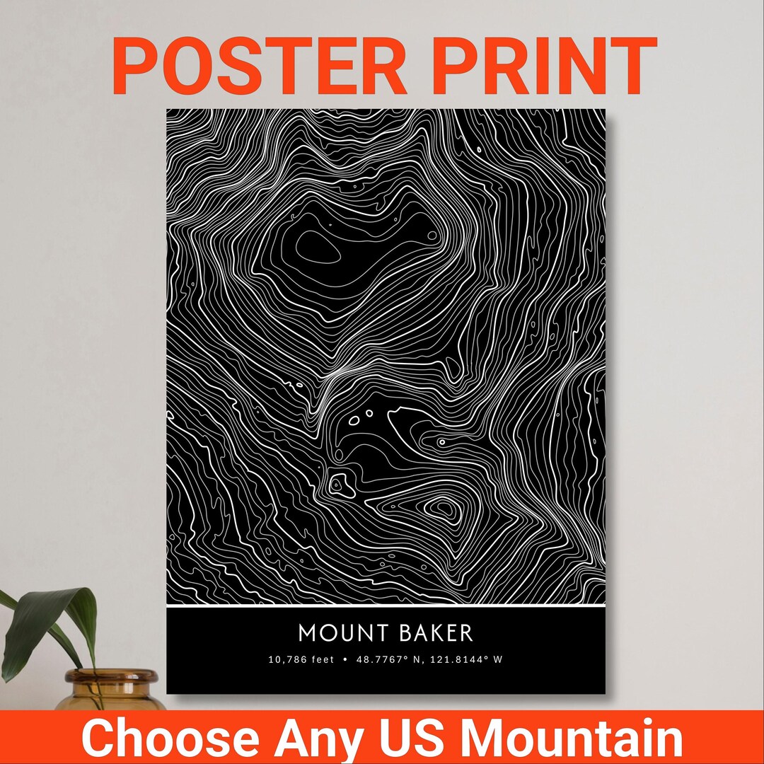 Mountain Poster Prints, Modern Minimalist Wall Art Prints, Gift for ...