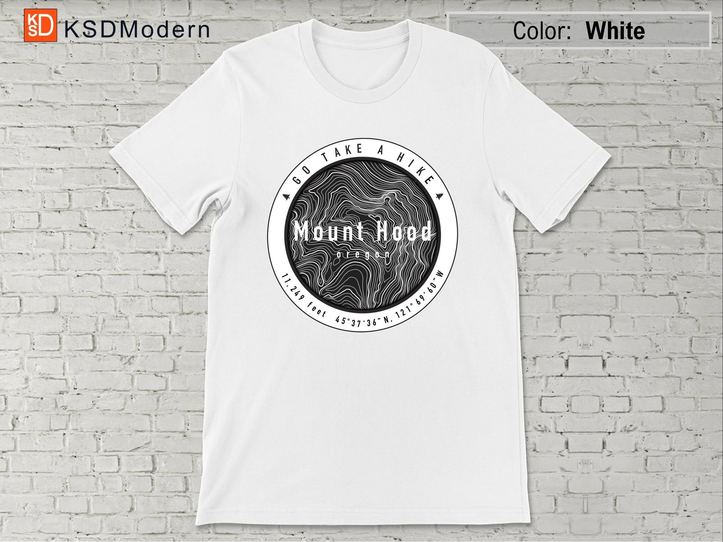 Mount Hood Topo, Topographic Map, Mountain Shirt, Mountaineer Shirt ...