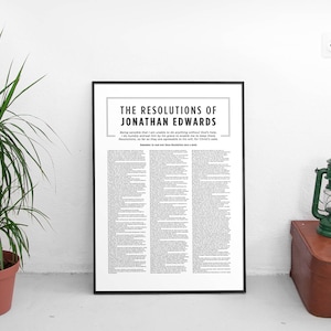 Jonathan Edwards Resolutions,reformation 500,christian Artwork,religous ...