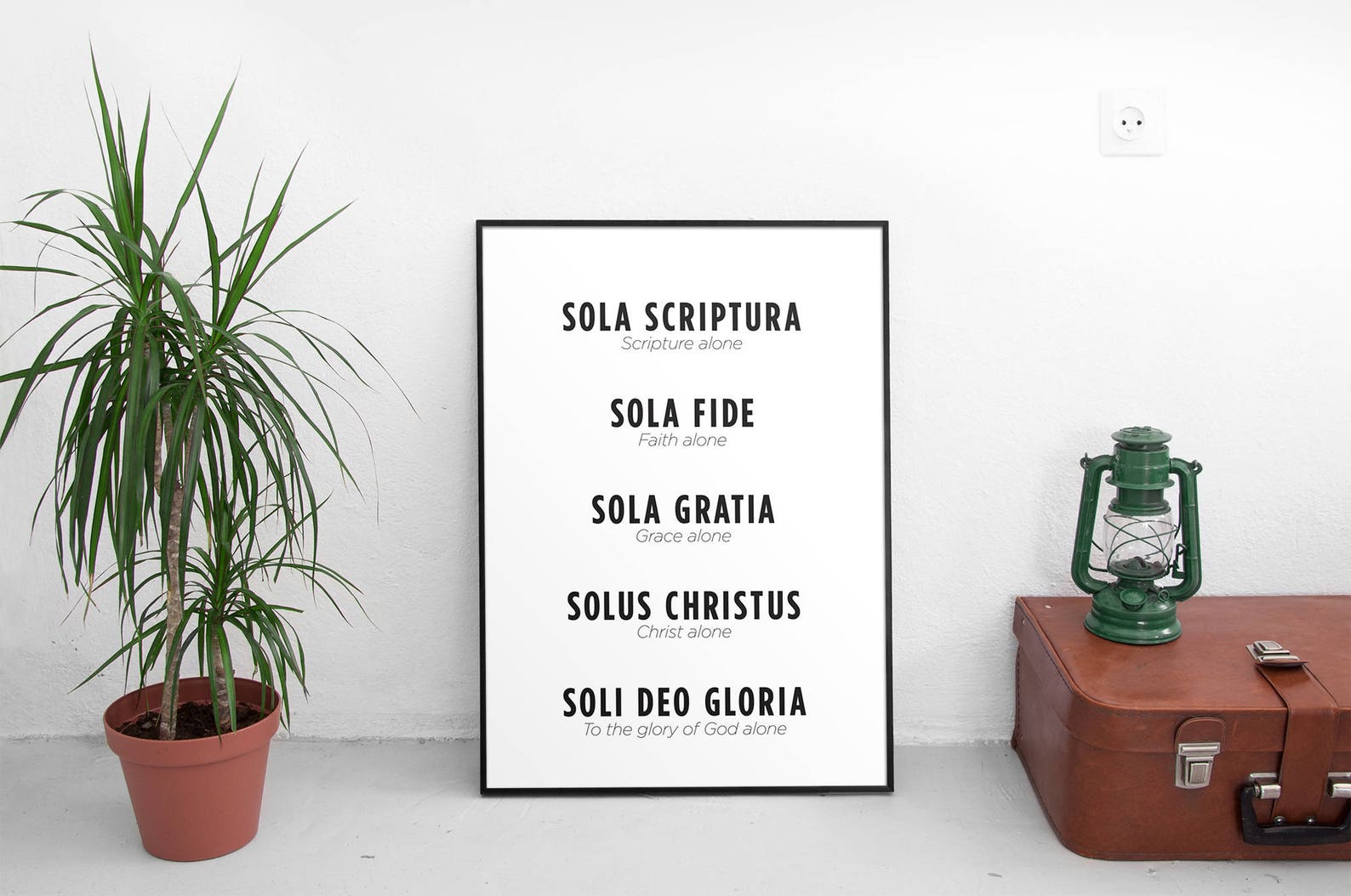 Buy 5 Solas Print, Five Solas Art Print, Reformed Theology, Sola Gratia ...