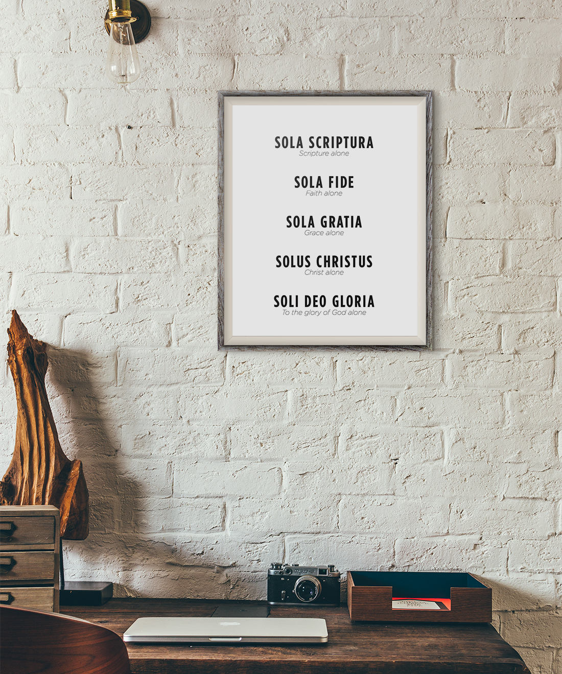 5 Solas Print, Five Solas Art Print, Reformed Theology, Sola Gratia ...
