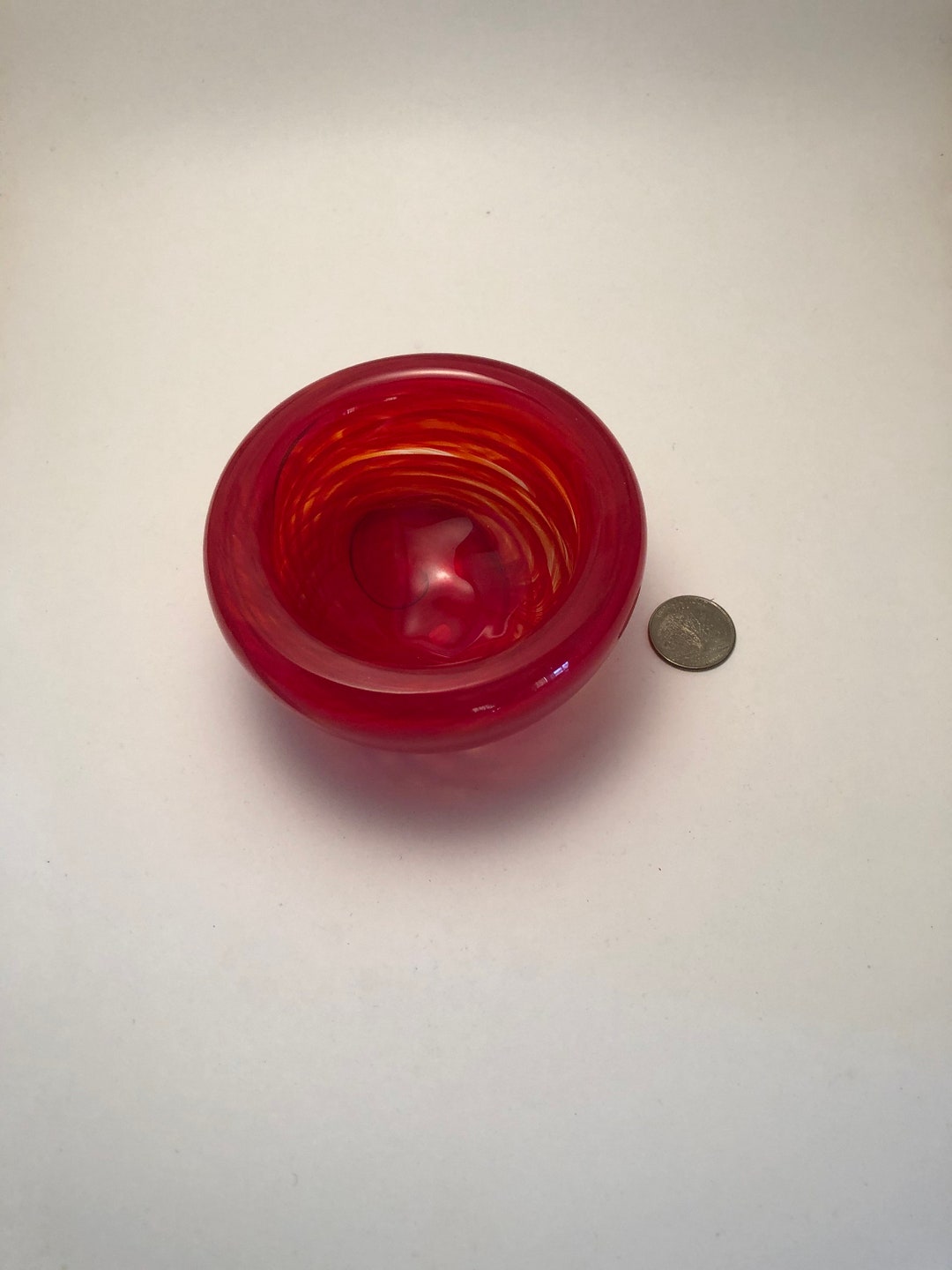 Handblown Bubble Bowl Red - Etsy