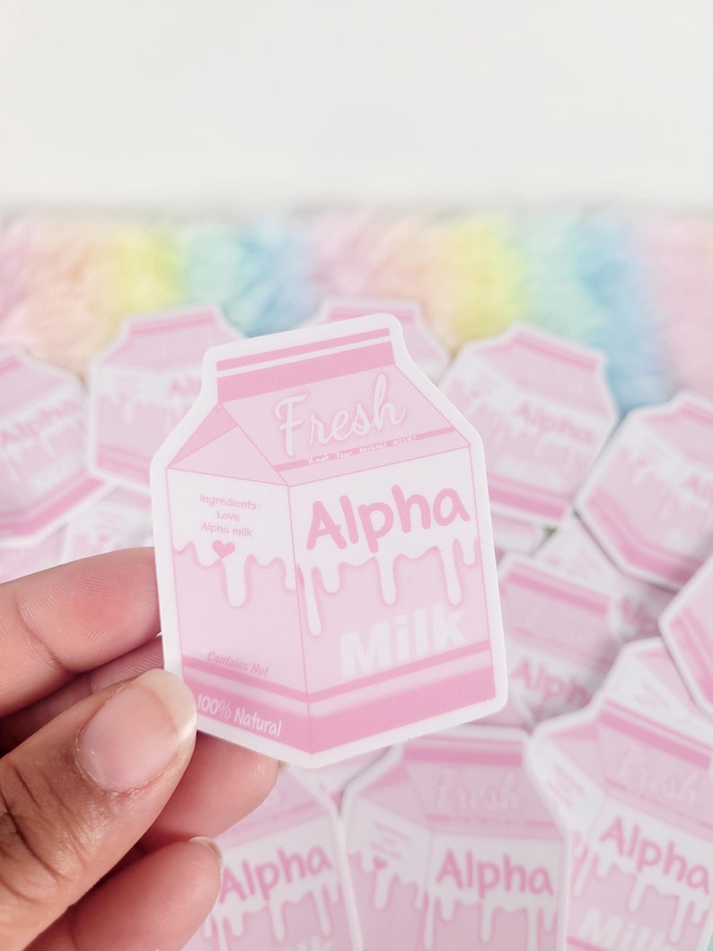 Alpha Milk Box Sticker, Omegaverse - Etsy