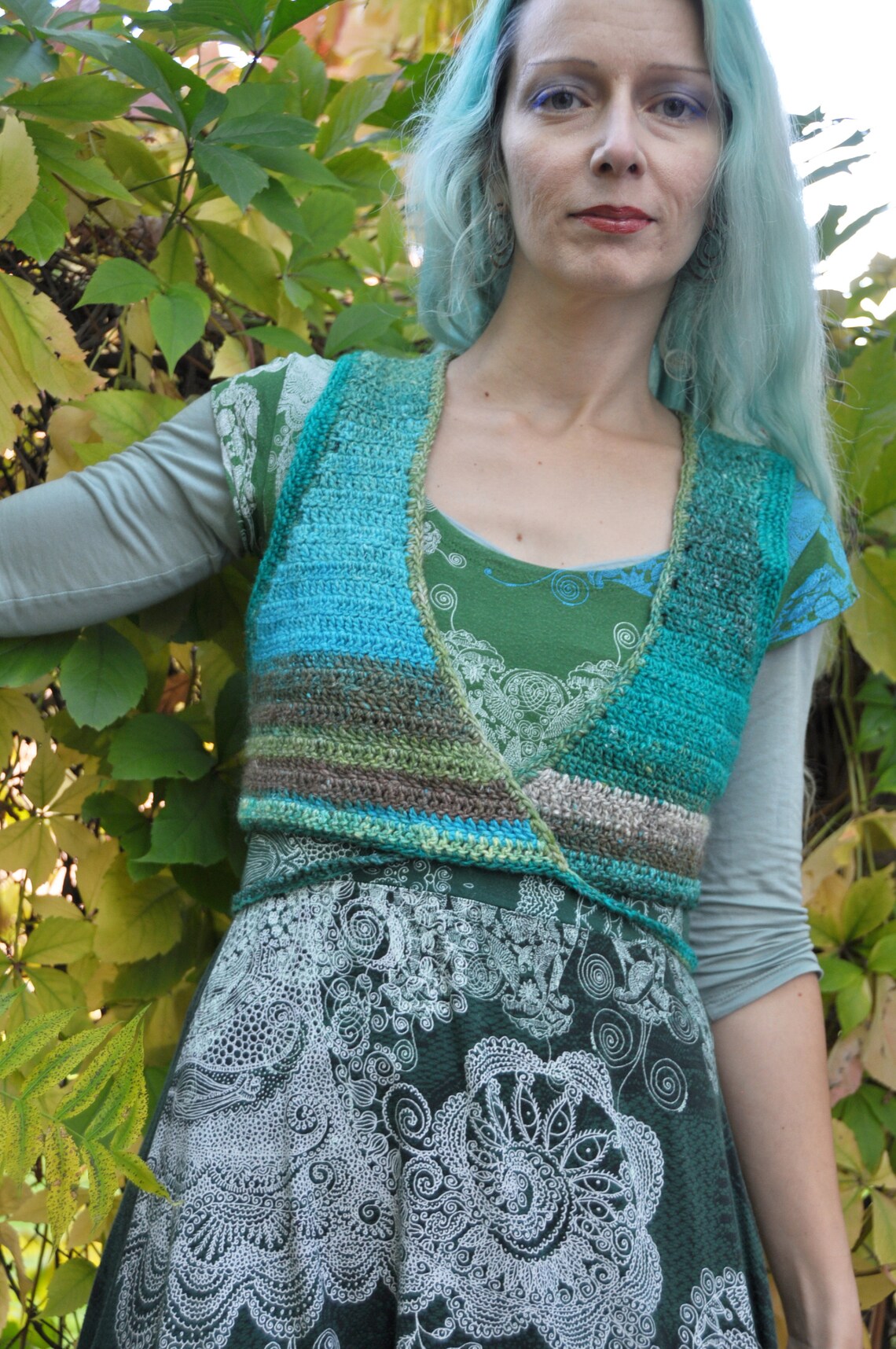Crochet Mandala Vest Crochet Wrap Vest Forest Vest Hippie - Etsy