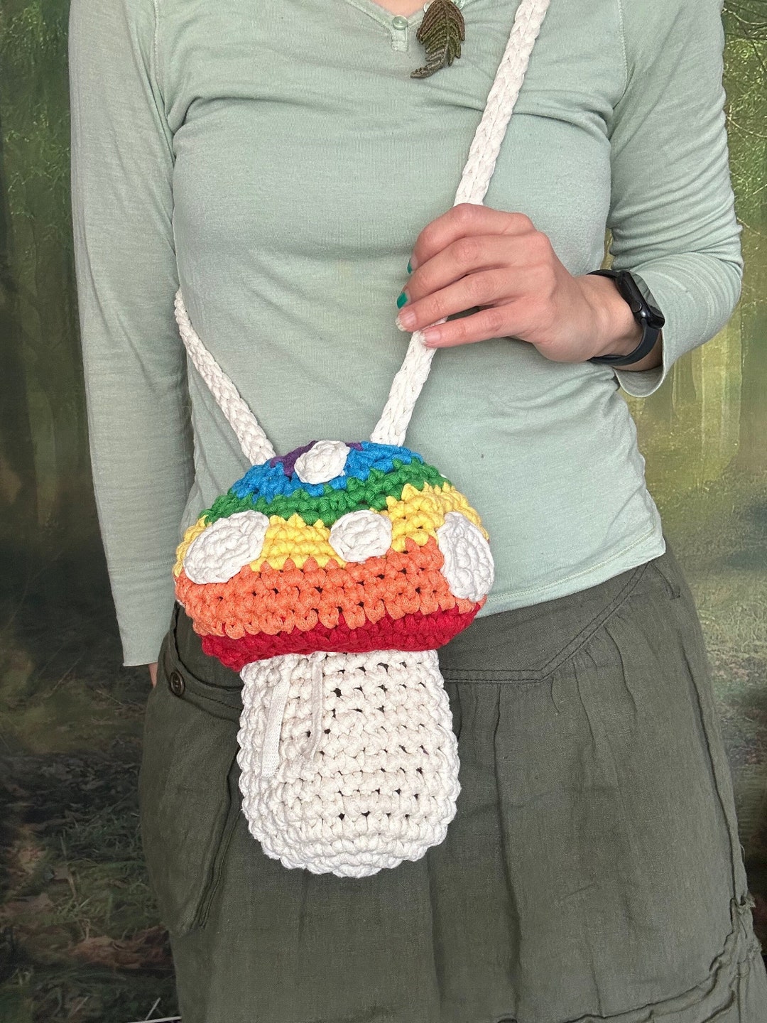 Mushroom Purse Pattern, Crochet Mushroom Bag Pattern, Crochet Mushroom ...