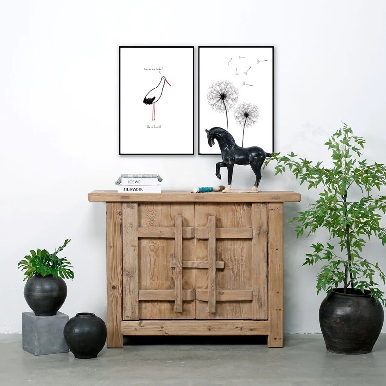 Two Door Elm Cabinet - Etsy