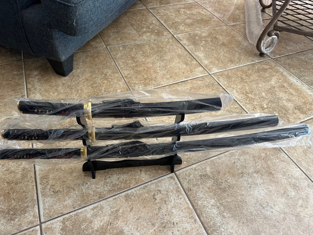 Katana 3 Set Sword W\stand - Etsy