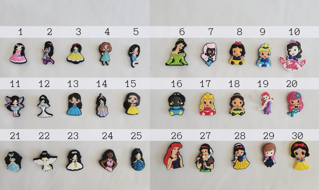 Disney Princess Croc Charms Kids Girly Fun Shoes - Etsy