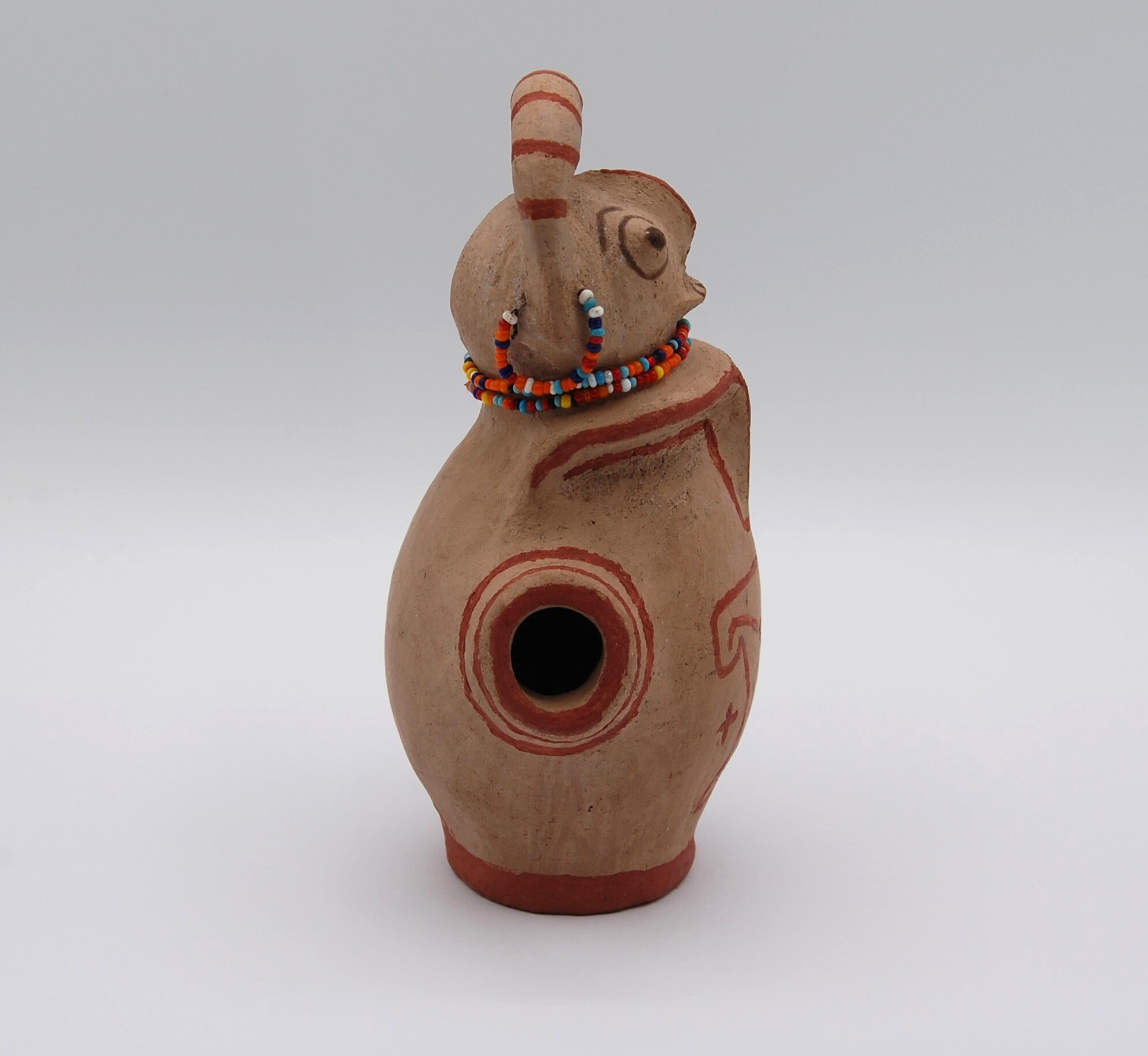 Maricopa Pottery Effigy Vessel Single Head Piipaash Pee Posh - Etsy