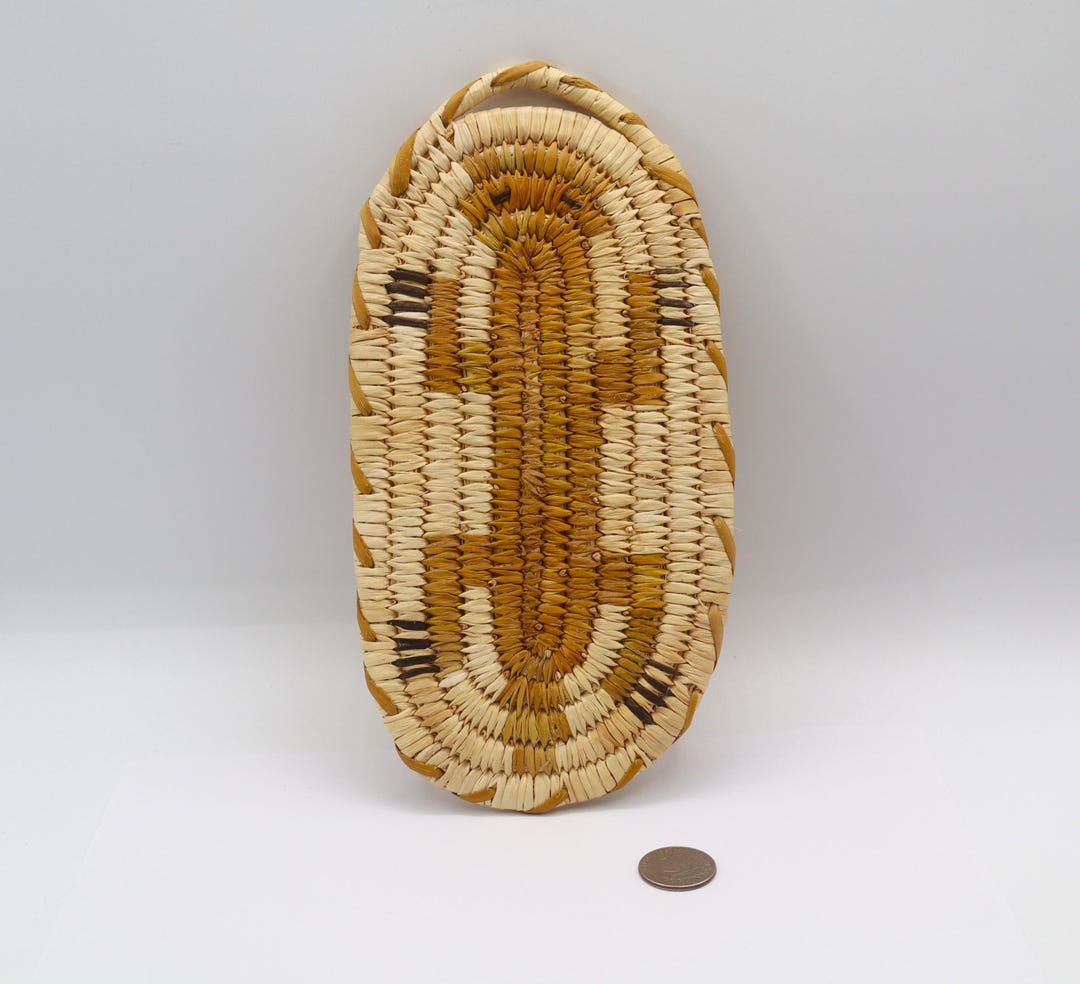 Tohono O'odham Basket Papago Animal Lizard Chuckwalla Gila Monster Oval ...