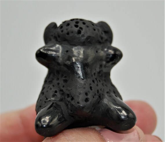 Santa Clara Blackware Pottery Pueblo Figurine Squirrel PM23 P & D ...
