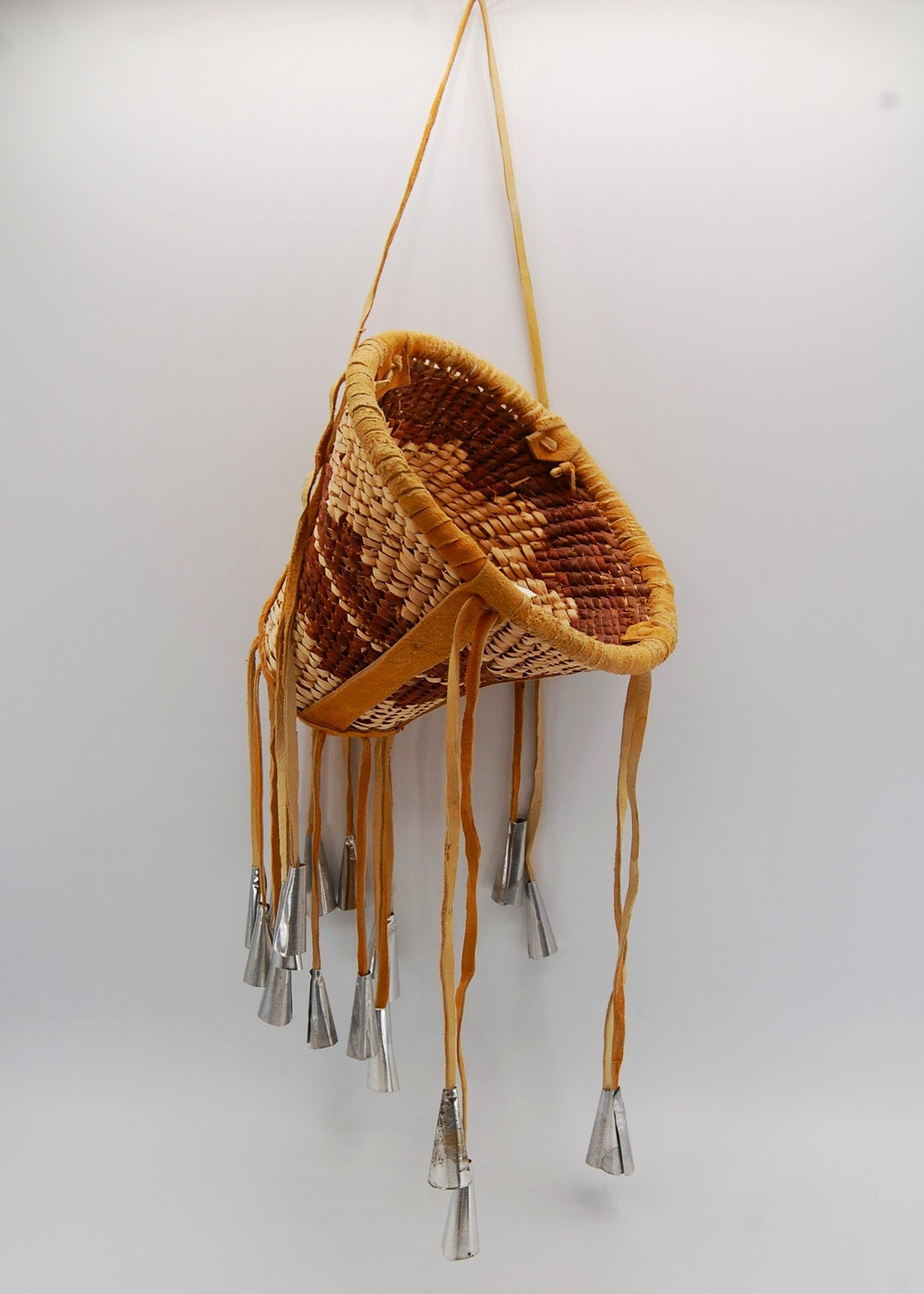 Apache Burden Basket Willow Fringe Jingles Zigzag Medium Viola Taylor 7 ...