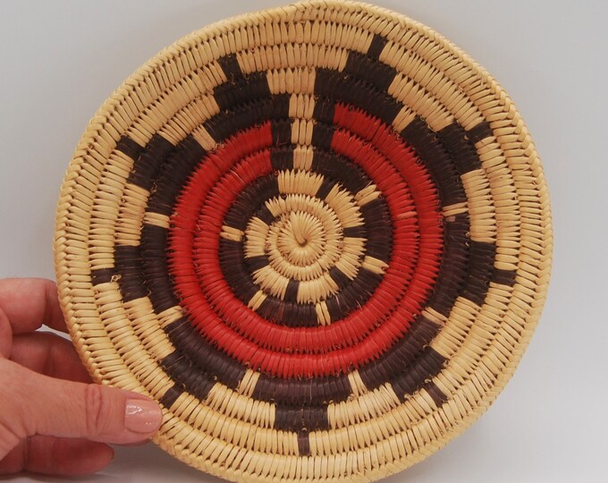 Navajo Wedding Basket Ceremonial 9 Point Sumac Willow Rods Bright 8" W ...