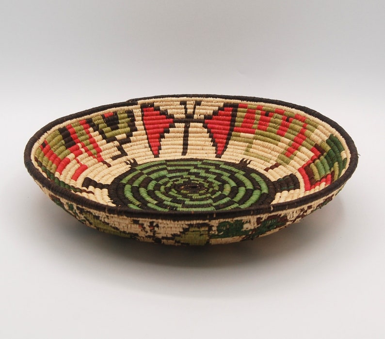 Wounaan Embara Basket Rainforest Turtle Butterfly Shallow Bowl ...