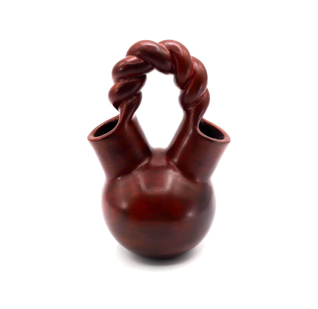Navajo Diné Wedding Vase Sue Ann Williams Traditional Smoked Redware ...