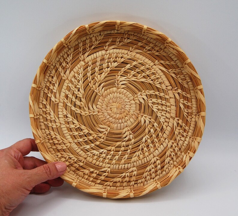 Tohono O'odham Basket Native American Plaque Tray Openwork Star Fancy ...