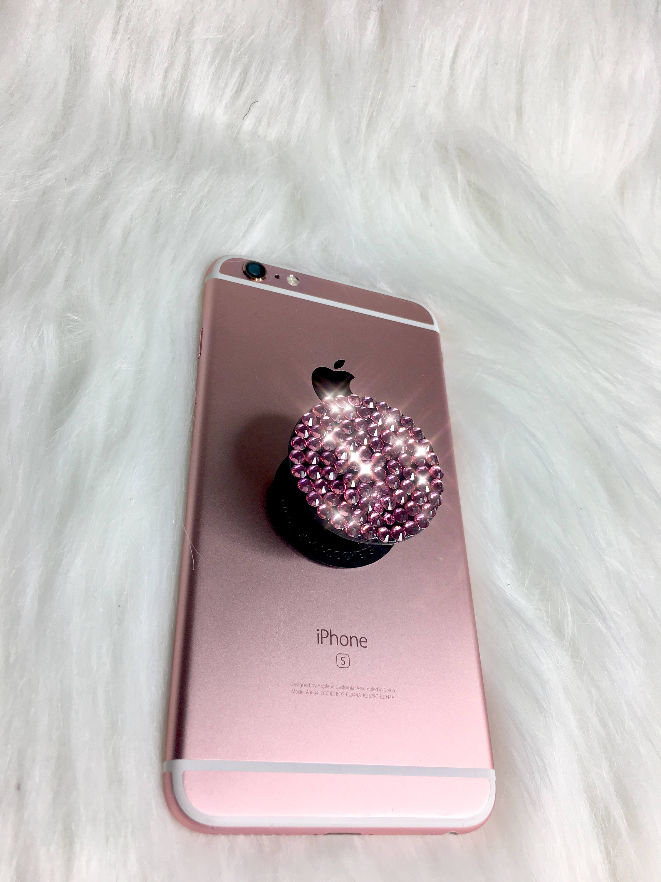 Pink Swarovski Crystal Bling Popsocket Cell Phone Grip Bling | Etsy