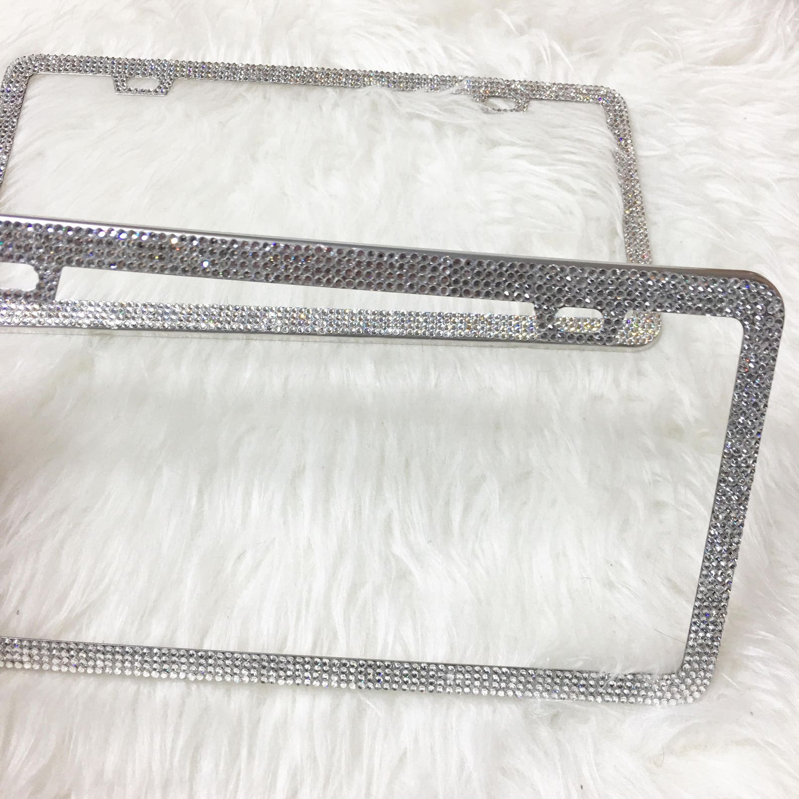 Stainless Steel Bling License Plate Frame Custom Handmade With | Etsy
