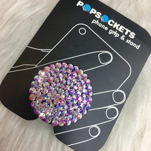 Bling AB Rainbow Effect Popsocket Cell Phone Grip Cell Phone Stand ...