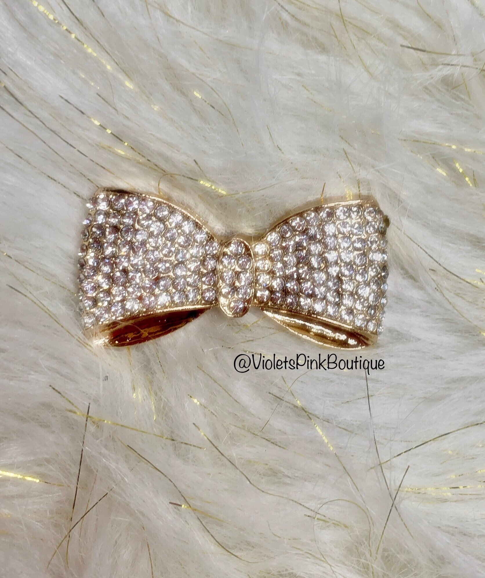 Gold Tone Crystal Metal Bow DIY Craft Decorations Bows Charms - Etsy