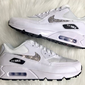 Swarovski Nike Bling Women's Air Max 90 Black/ White Bling Nike Shoes ...