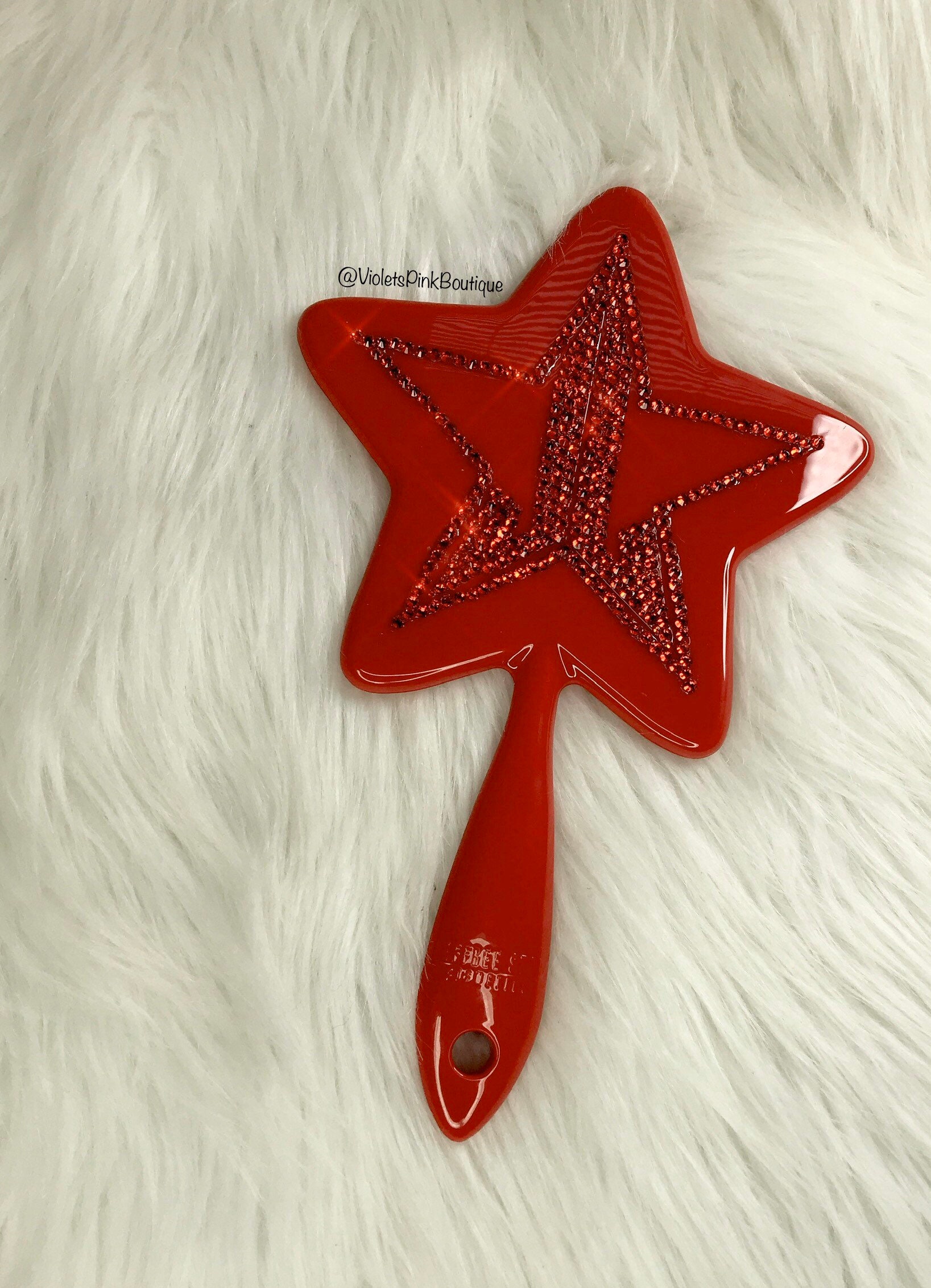 Custom Jeffree Star Blinged Hand Mirror in Red Customized With | Etsy