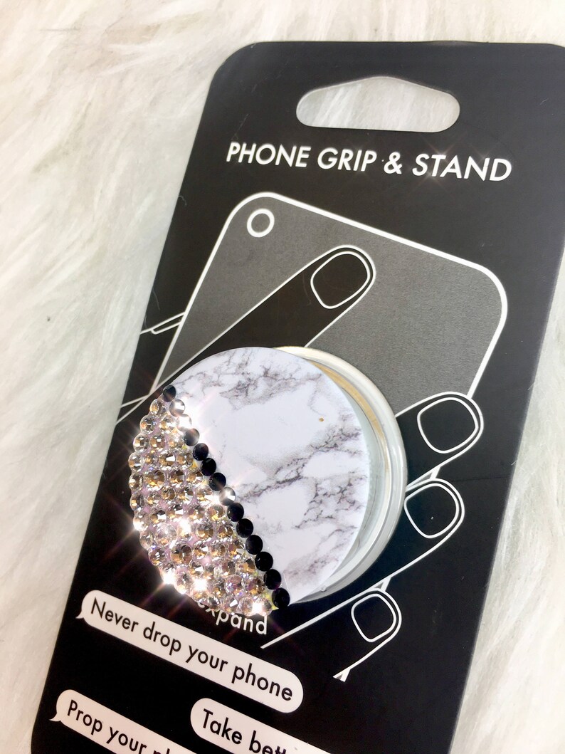 Swarovski Crystal Marble Print Bling Popsocket Cell Phone Grip - Etsy