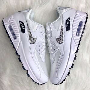 Swarovski Nike Bling Women's Air Max 90 Black/ White Bling Nike Shoes ...