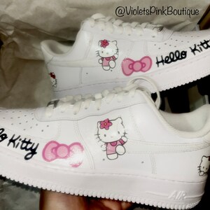 Custom Nike Hello Kitty Air Force 1s Womens Kids Sneakers - Etsy