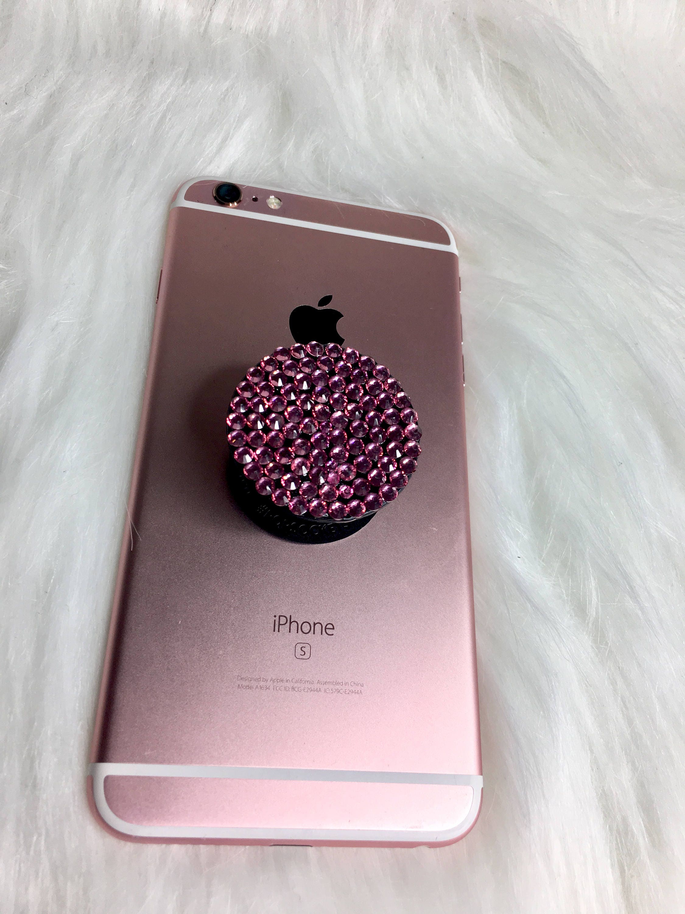 Pink Swarovski Crystal Bling Popsocket Cell Phone Grip Bling | Etsy