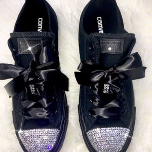 Swarovski Crystal Custom Converse in Black With Beautiful Swarovski ...