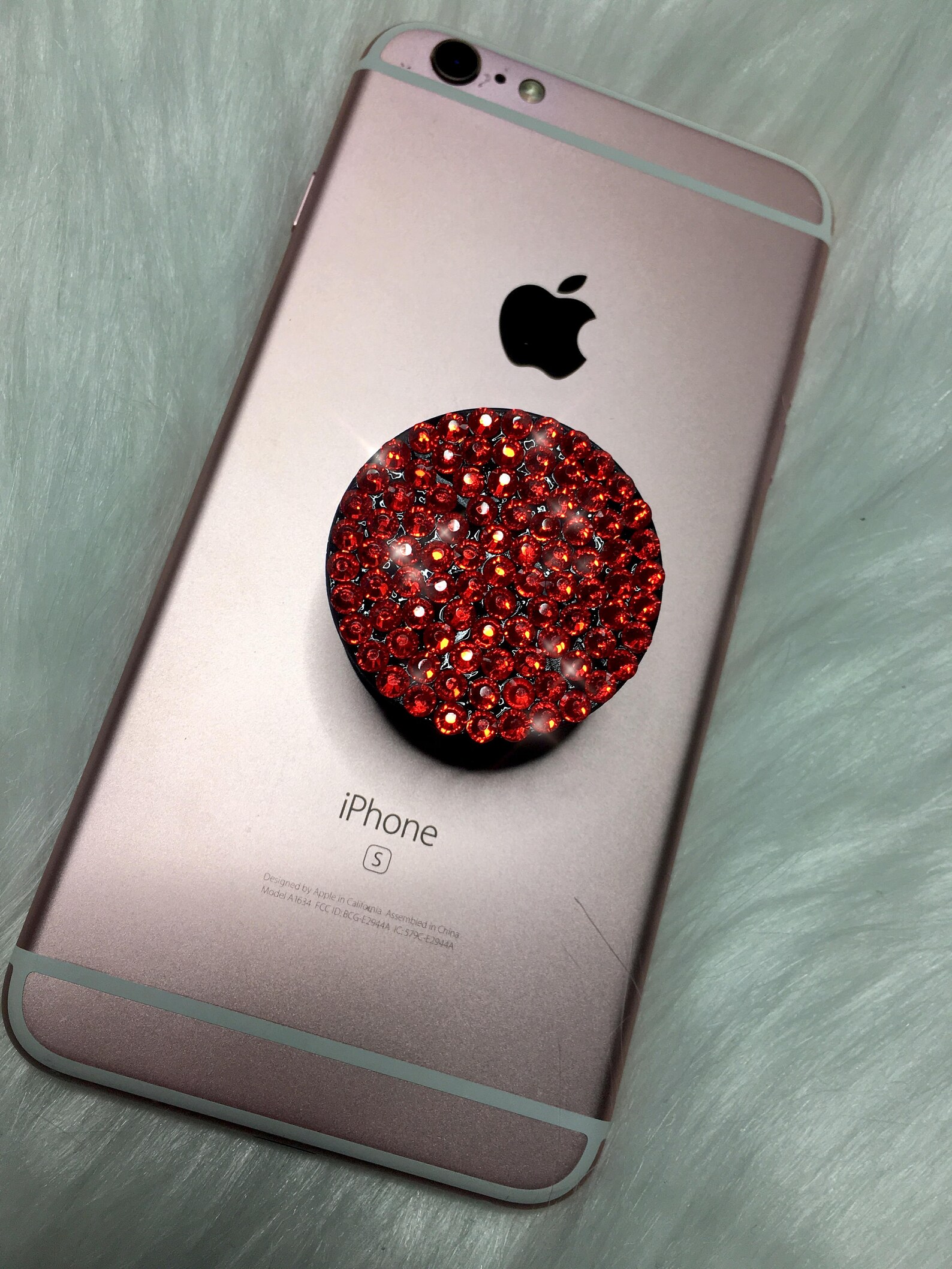 Bling Red Swarovski POPSOCKET Custom Handmade Swarovski Crystal Phone ...