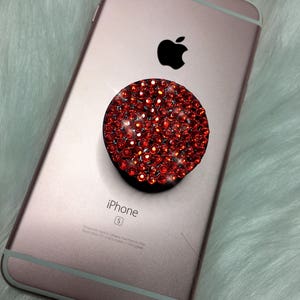 Bling Red Swarovski POPSOCKET Custom Handmade Swarovski Crystal Phone ...