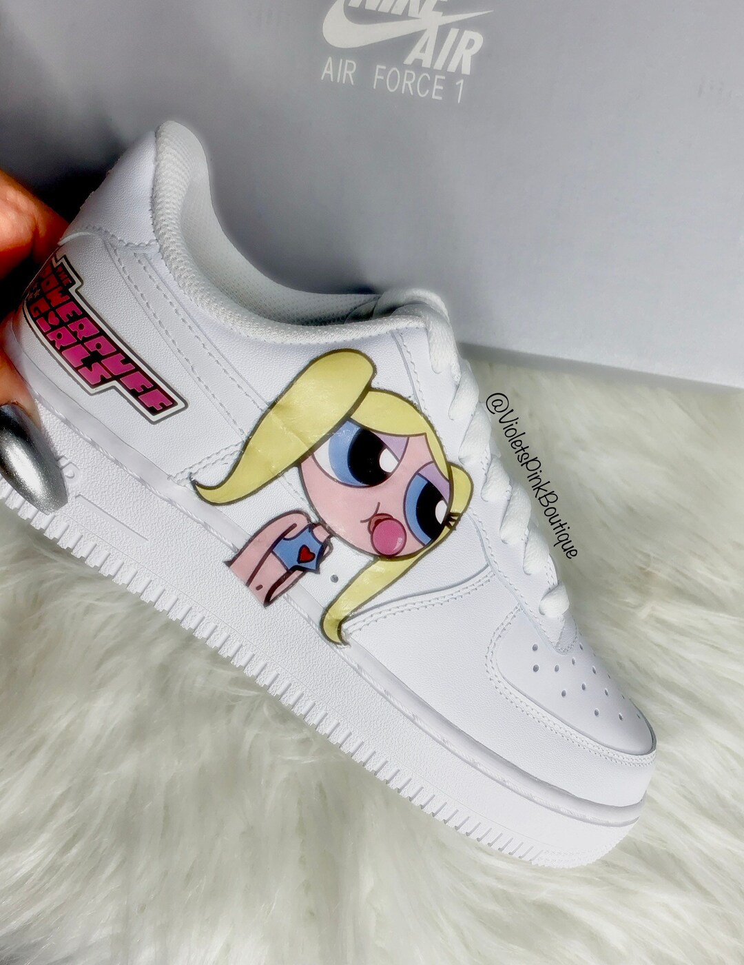 Custom Bubbles Nike Air Force 1s the Powerpuff Girls Women's Custom ...