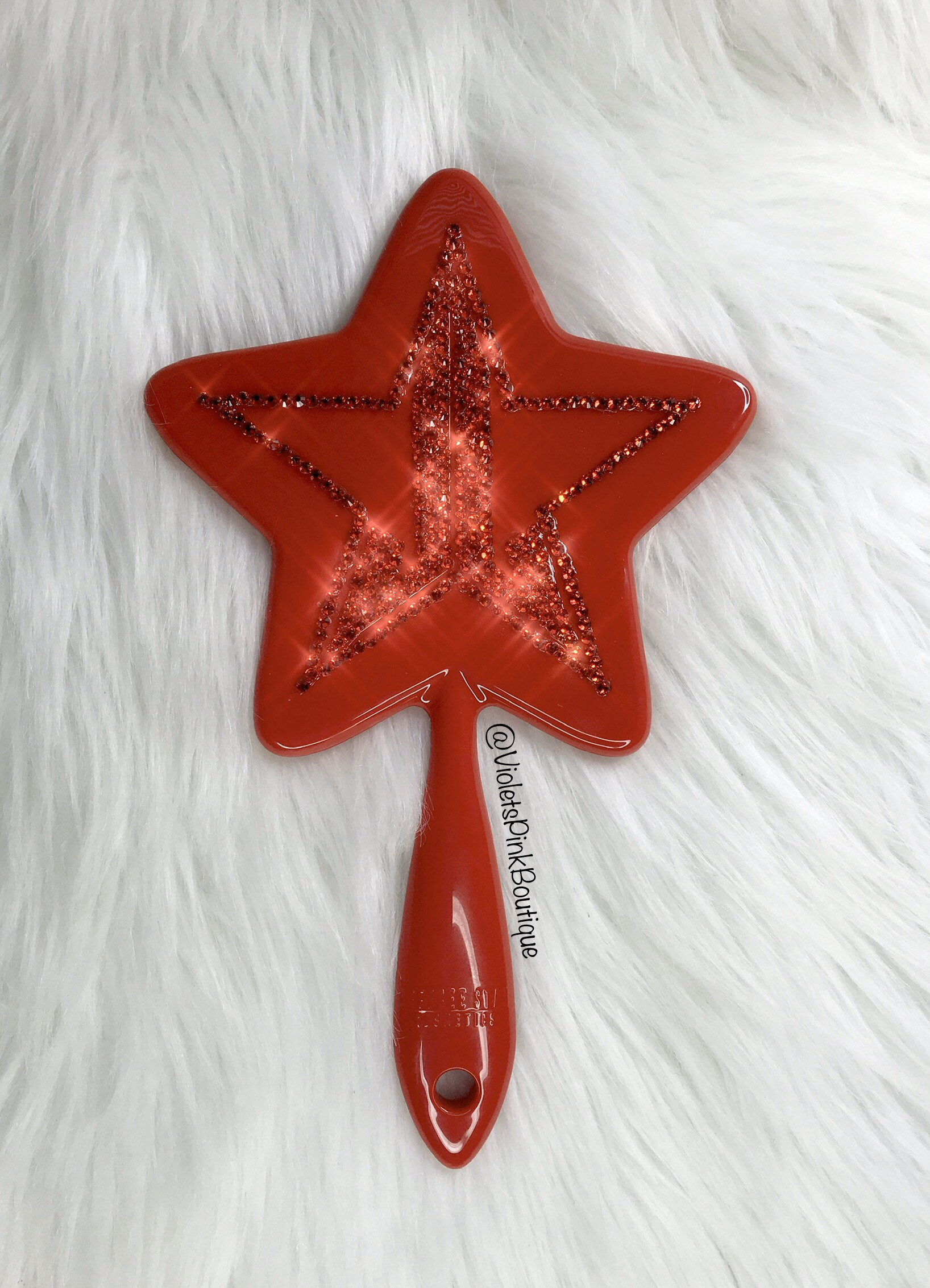 Custom Jeffree Star Blinged Hand Mirror in Red Customized With | Etsy
