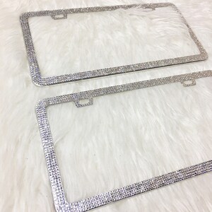 Stainless Steel Bling License Plate Frame Custom Handmade With ...