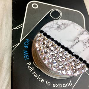 Swarovski Crystal Marble Print Bling Popsocket Cell Phone Grip - Bling ...